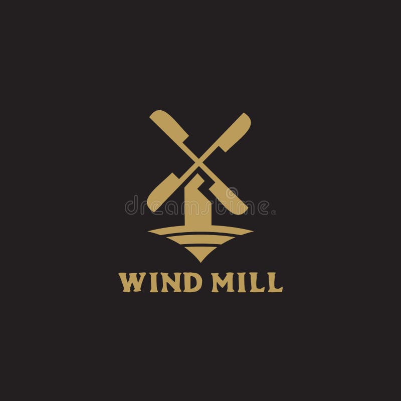 Wind Mill Logo Design Vector Stock Vector - Illustration of agriculture ...