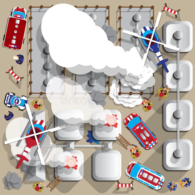 The Accident in an Industrial Plant. Stock Vector - Illustration of ...