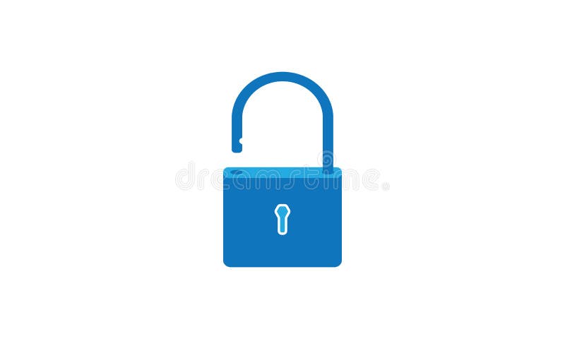 Blue Lock Icon - Vector Safe Security Symbol Stock Illustration ...