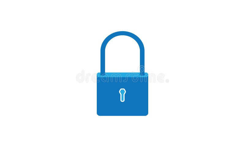 Blue Lock Icon - Vector Safe Security Symbol Stock Illustration ...