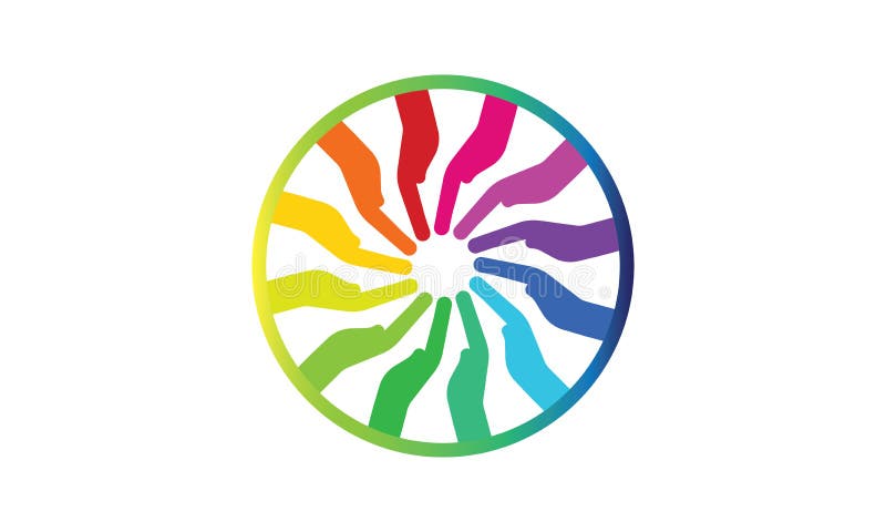 Many Hands Together Group of People Joining Hands Stock Vector ...