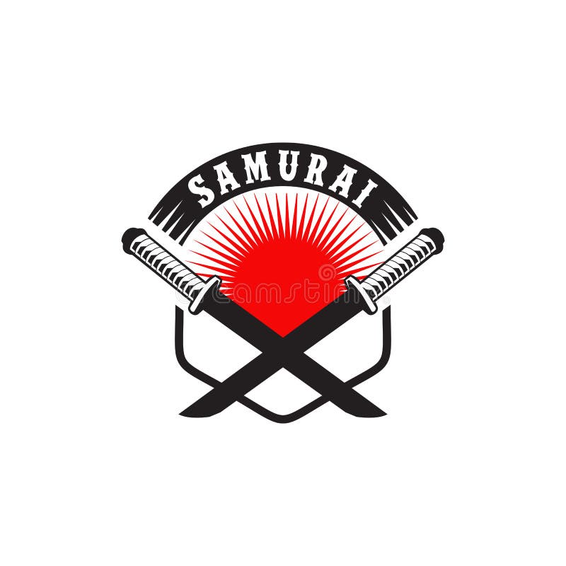 Samurai Logo Design Vector Template Stock Vector - Illustration of ...