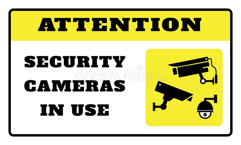 Attention-security Camera in Use Stock Vector - Illustration of observe ...