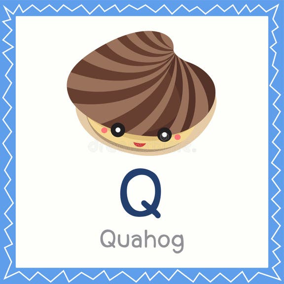 Illustrator of Q for Quahog Animal Stock Vector - Illustration of ...