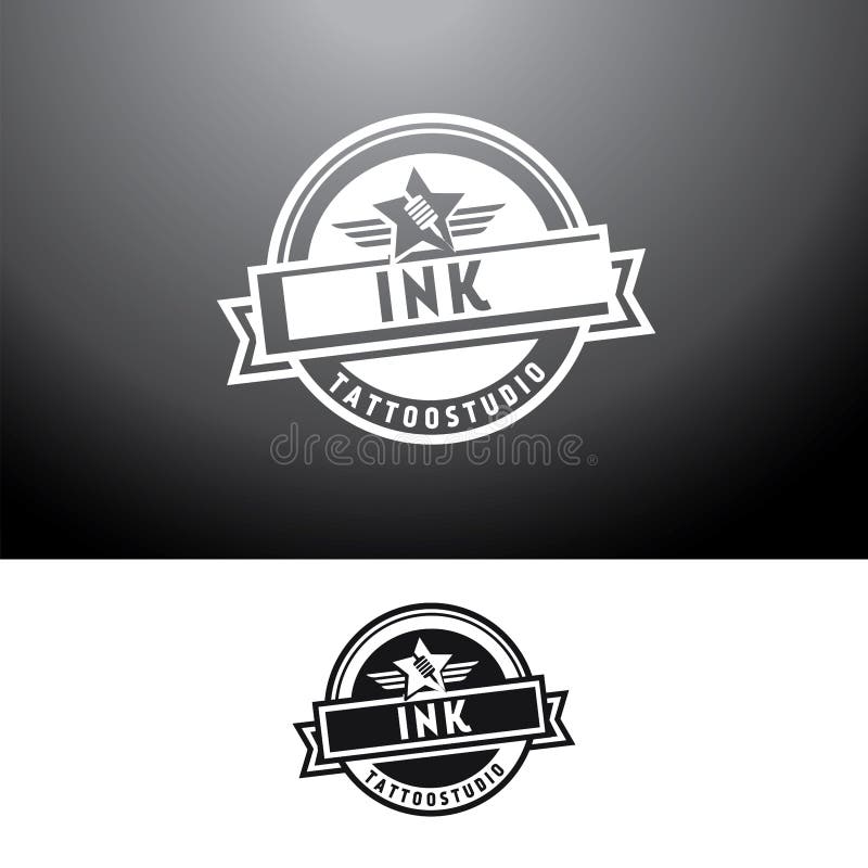 Tattoo Logo. Vector Illustration of Monochrome Tattoo Machine. Tattoo ...