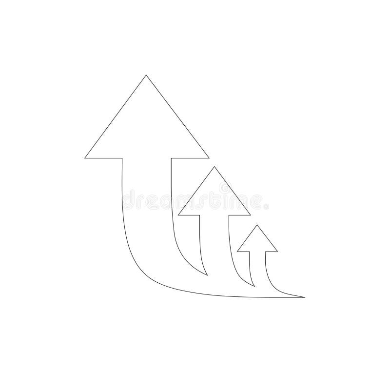 Three Arrows Pointing Up Against a White Background Stock Vector ...