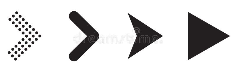 Black Arrows. Set Arrows Icon. Vector Illustration. Stock Vector ...