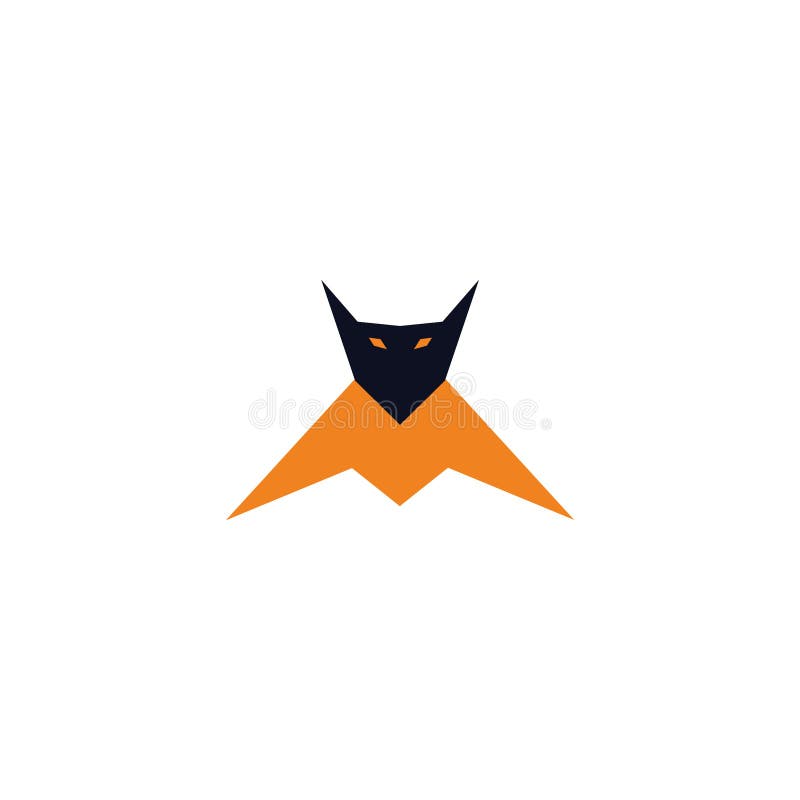 Simple Little Flying Bat Icon Stock Illustration - Illustration of ...