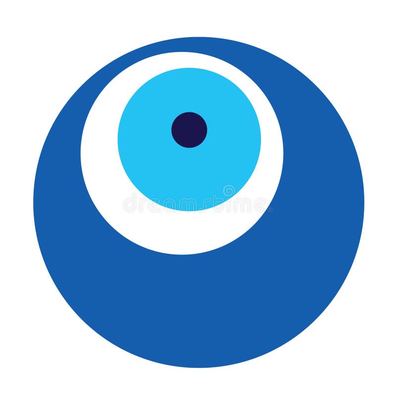 Blue Evil Eye Vector on White Background Stock Vector - Illustration of ...