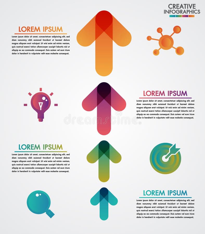 Vector Arrows 4 Steps Timeline Infographics Template Step by Step ...