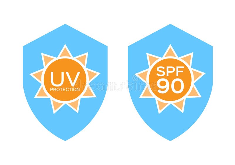 UV LOGO , Uva Uvb and Spf with Orange Color Stock Vector - Illustration ...