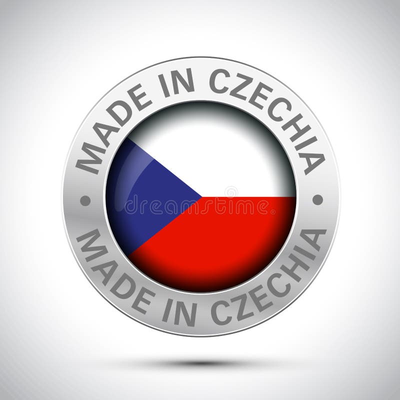 Made in Czechia Flag Rustet Metal Signboard Icon Stock Vector ...