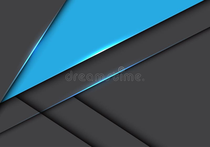 Abstract Blue Triangle on Grey Metallic Overlap Design Modern ...