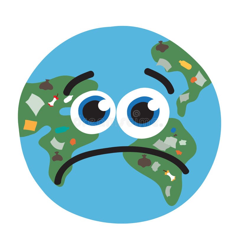 Planet Earth and Trash on it. Global Problems Stock Vector ...