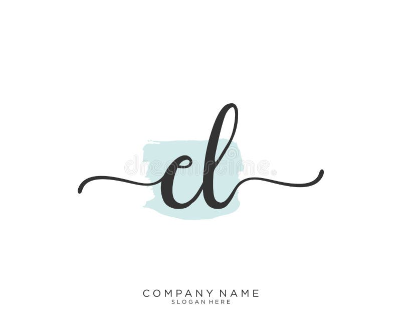 CL Initial Handwriting Logo Template Vector. Stock Vector ...