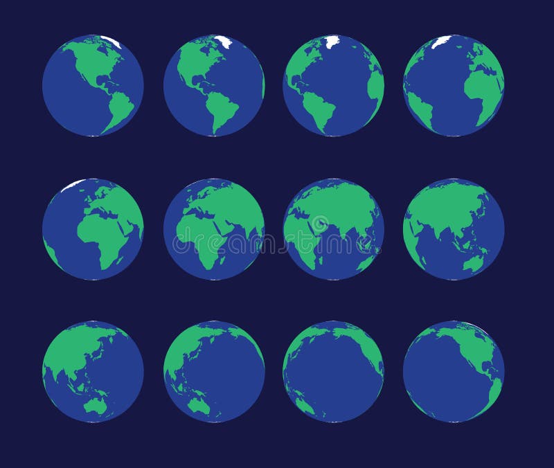 Earth Rotating Stock Illustrations – 2,342 Earth Rotating Stock ...