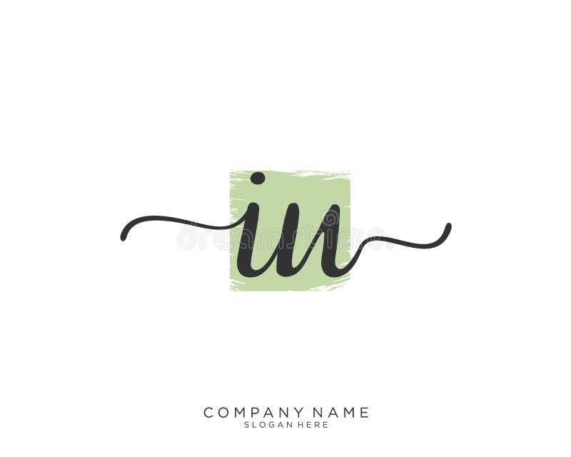 IU Initial Handwriting Logo Concept Stock Illustration - Illustration ...