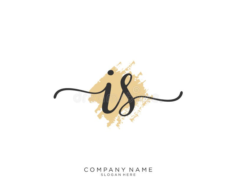 Is Initial Handwriting Logo Concept Stock Illustration - Illustration ...
