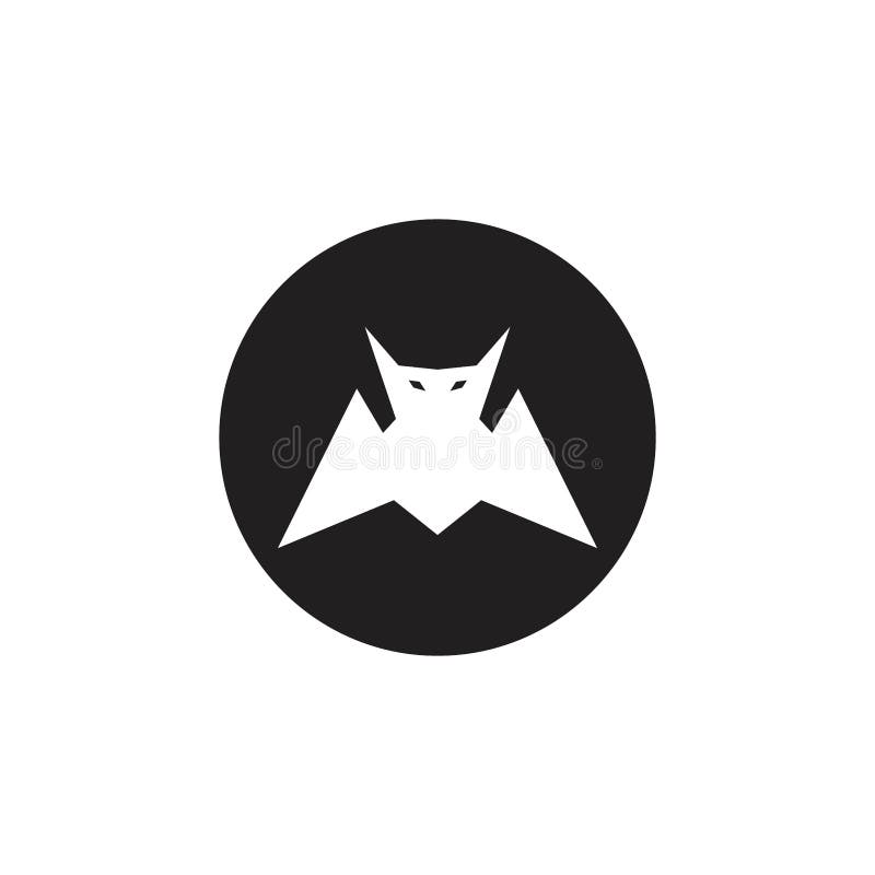 Evil Flying Bat Simple Illustrations Logo Concept Stock Illustration ...
