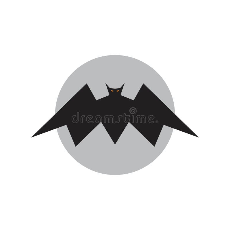 Flying Evil Bat Modern Illustrations or Logo Concept Stock Illustration ...