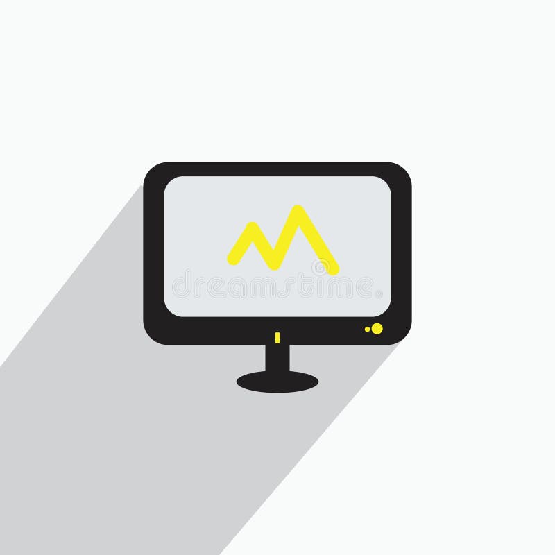 Monitor Game Illustrations or Icon Logo Concept Stock Illustration ...