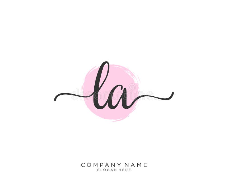 LA Initial Handwriting Logo Template Vector. Stock Vector ... LA Initial Handwriting Logo Template Vector. Stock Vector ...