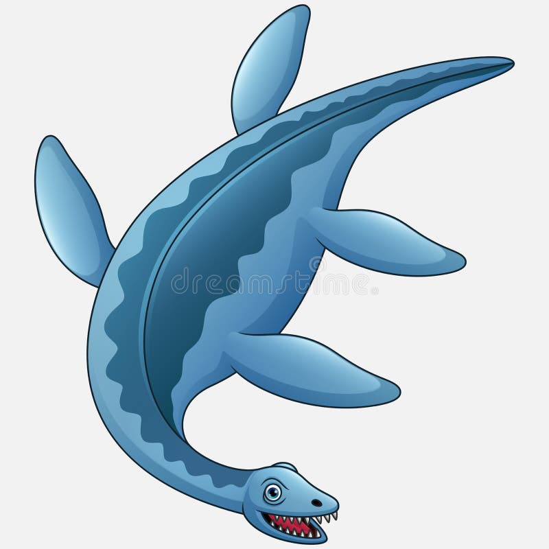 Cute plesiosaurus cartoon stock vector. Illustration of dinosaur - 59576530