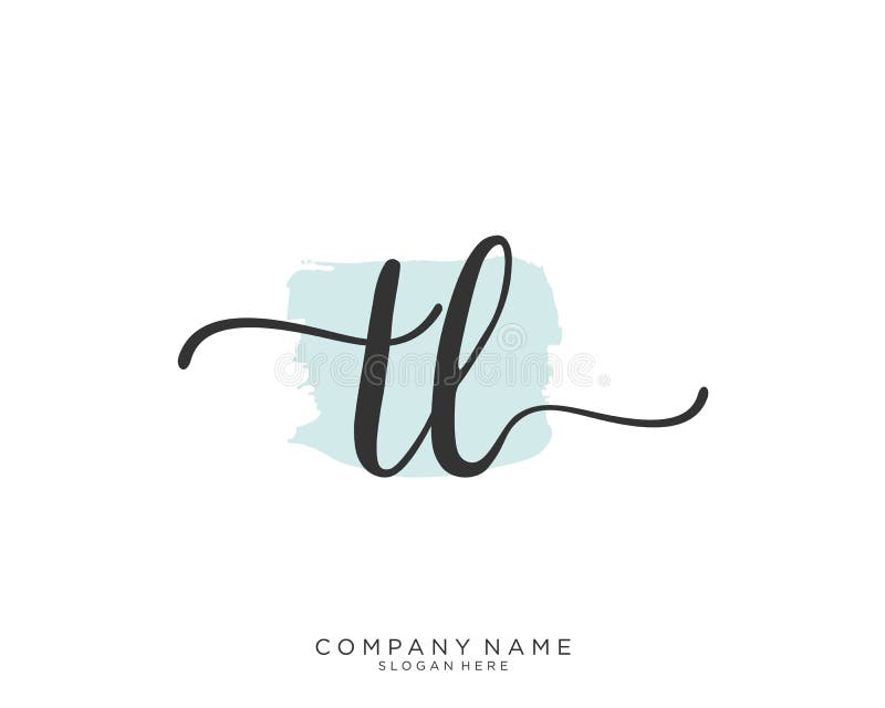 TL Initial Handwriting Logo Concept Stock Illustration - Illustration ...