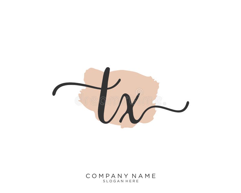 TX Initial Handwriting Logo Concept Stock Vector - Illustration of icon ...