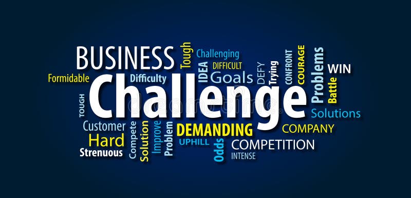 Challenge Word Cloud Hand Sphere Concept Stock Illustration ...