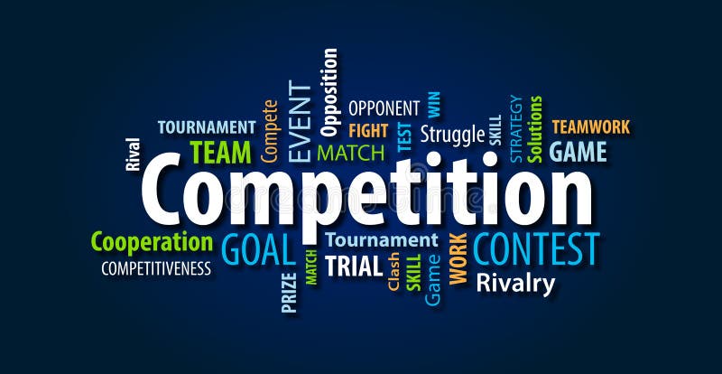 Competition word cloud stock image. Illustration of chart - 28172263