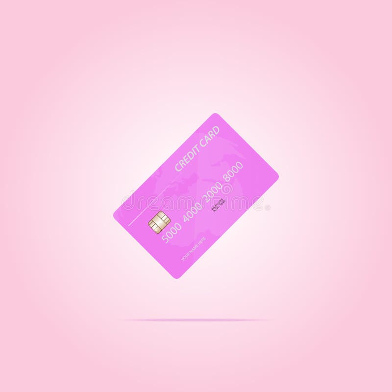 Credit Card Vector Designs on Pink Background Stock Vector ...