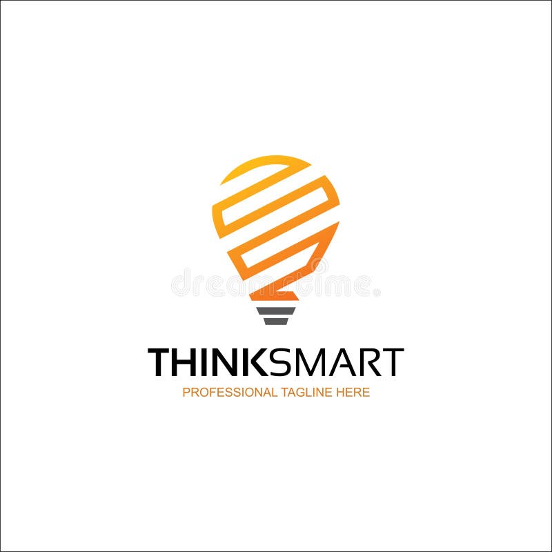 Think Smart, Abstract Bulb Logo Stock Photo - Image of idea, media ...