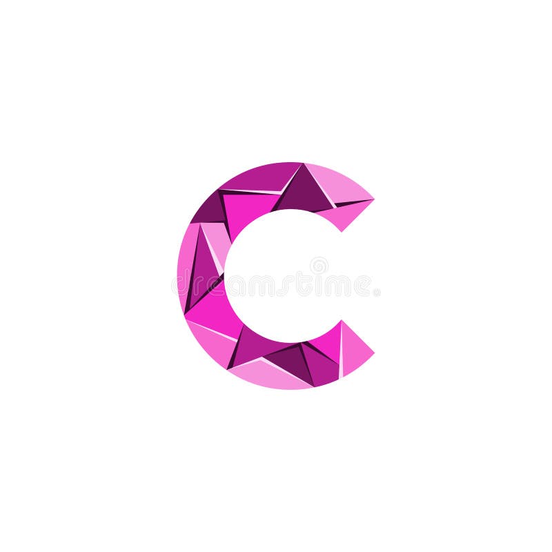 Initial Letter C Abstract Triangle Logo Vector Stock Vector ...