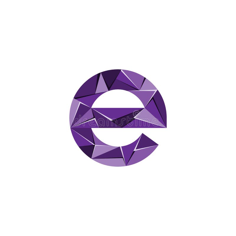 Initial Letter E Abstract Triangle Logo Vector Stock Vector ...