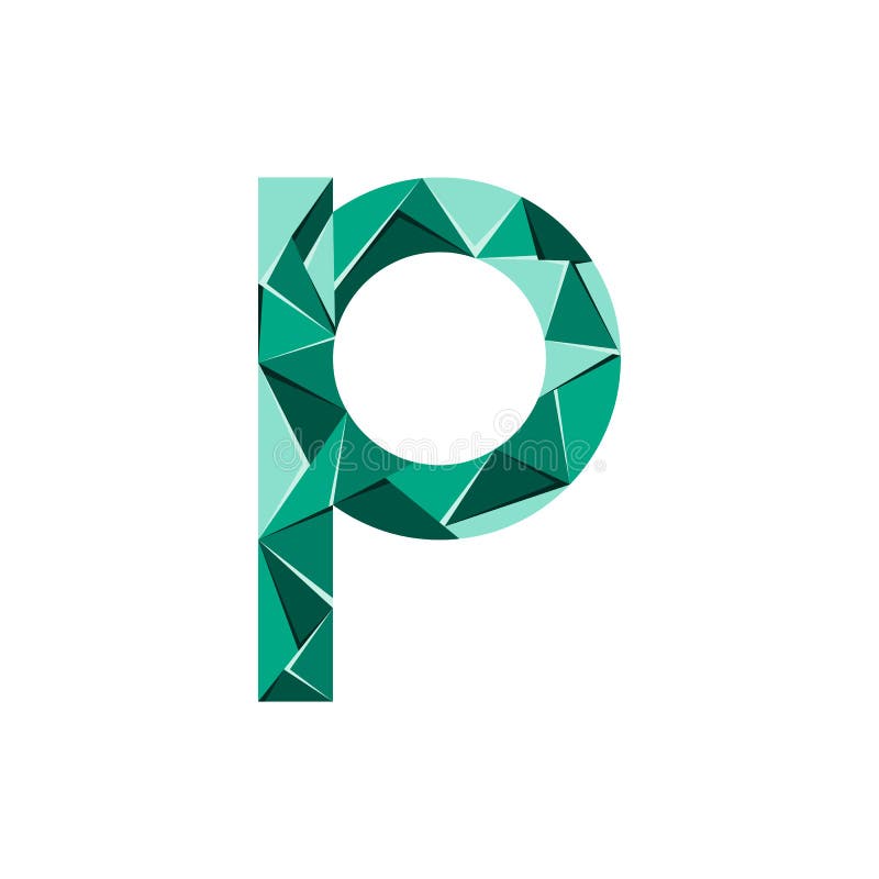 Initial Letter P Abstract Triangle Logo Vector Stock Vector ...