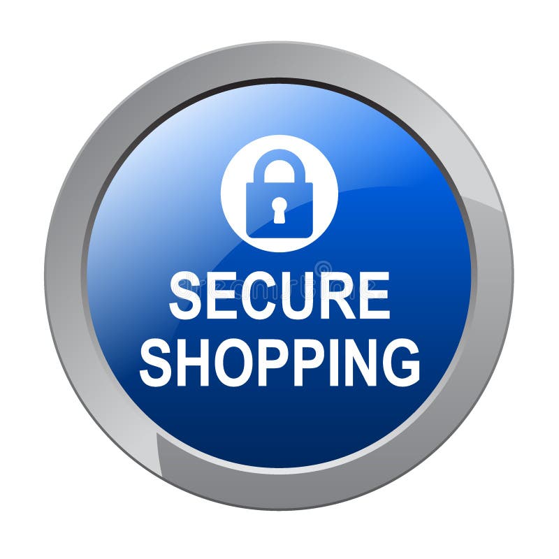 Secure shopping stock illustration. Illustration of check - 151850384
