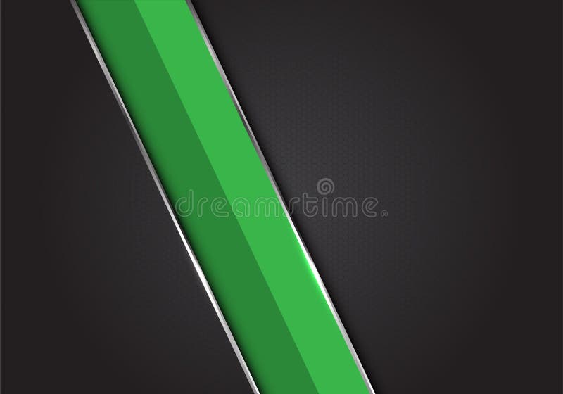 Abstract Green Silver Line Slash on Dark Grey Black Hexagon Mesh ...