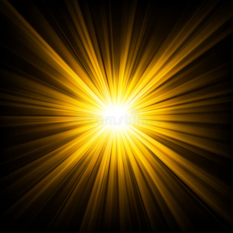Gold Light Shining from Darkness Stock Vector - Illustration of ...