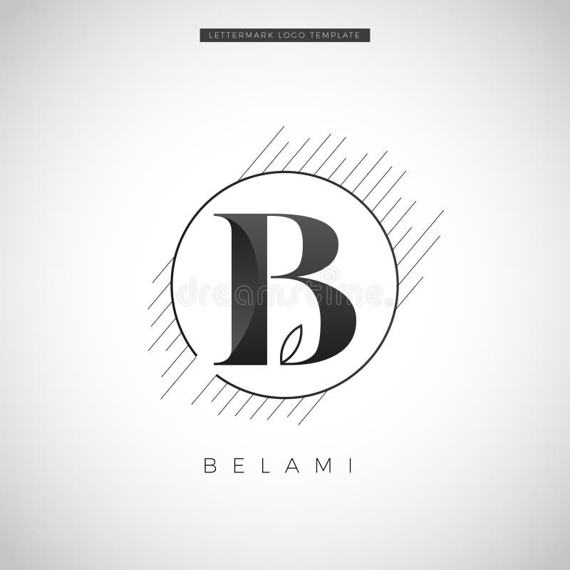 Simple Monogram Letter Type B Logo Design Template Stock Illustration ...