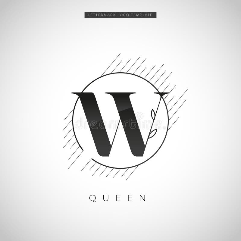 Simple Monogram Letter Type W Logo Design Stock Illustration ...