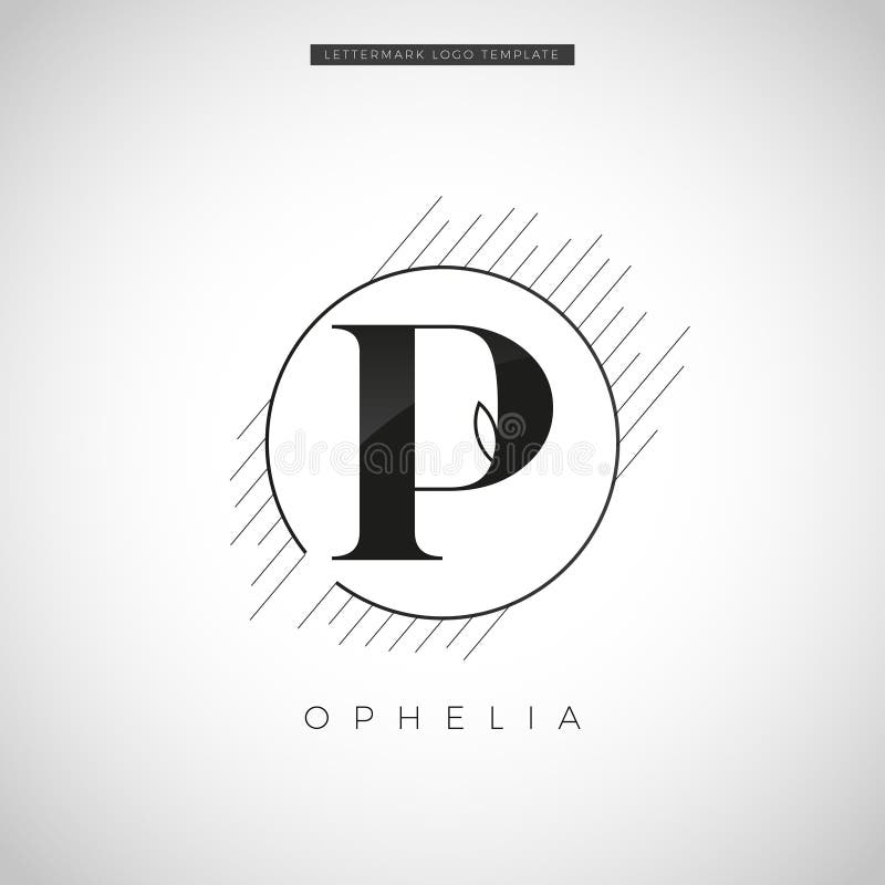 Simple Monogram Letter Type P Logo Design Stock Illustration ...