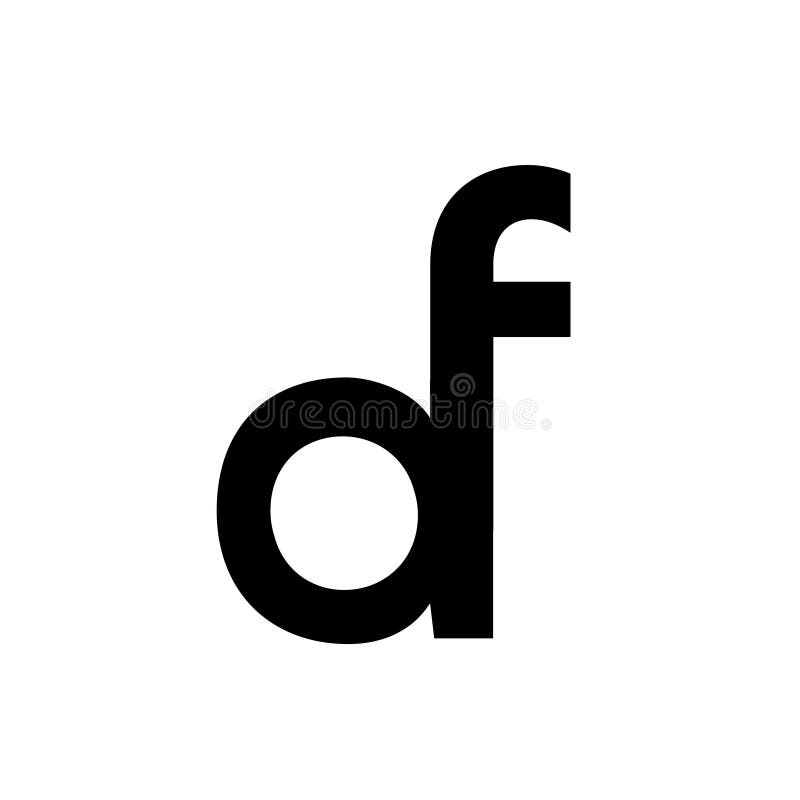 D,f Letter Vector Logo. D,f Letters Emblem, Monogram, Badge, Design ...