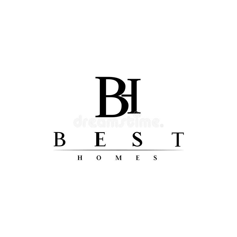 B,H Letters Properties Vector Logo. Real Estates Icon Stock Vector ...