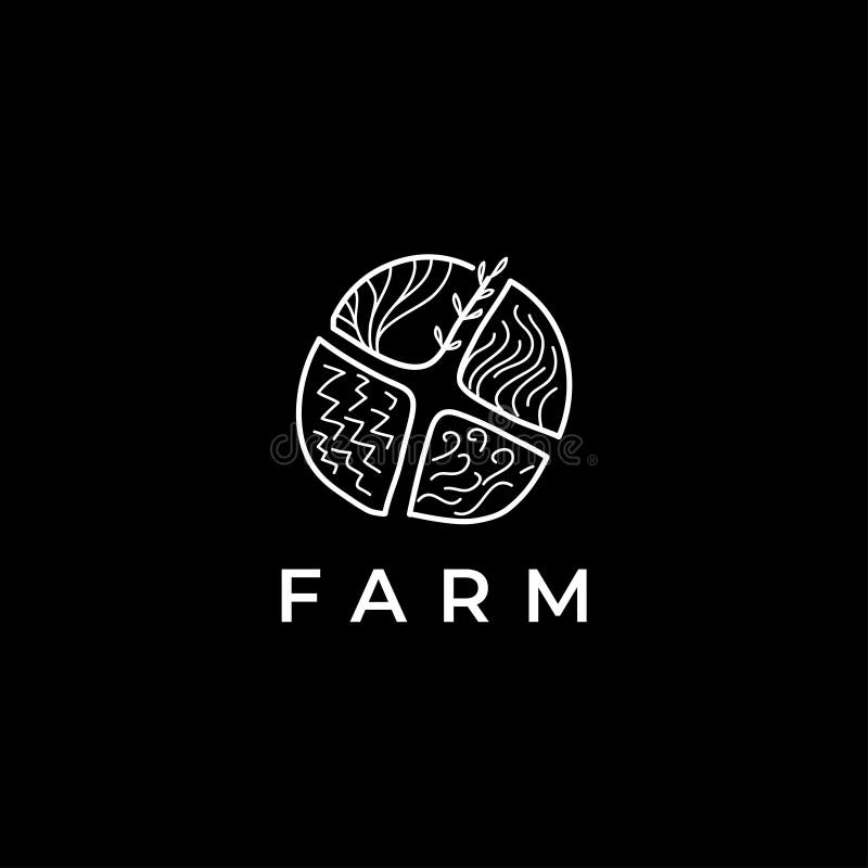 Bio Farming Fresh Food Vector Logo Stock Vector - Illustration of drink ...