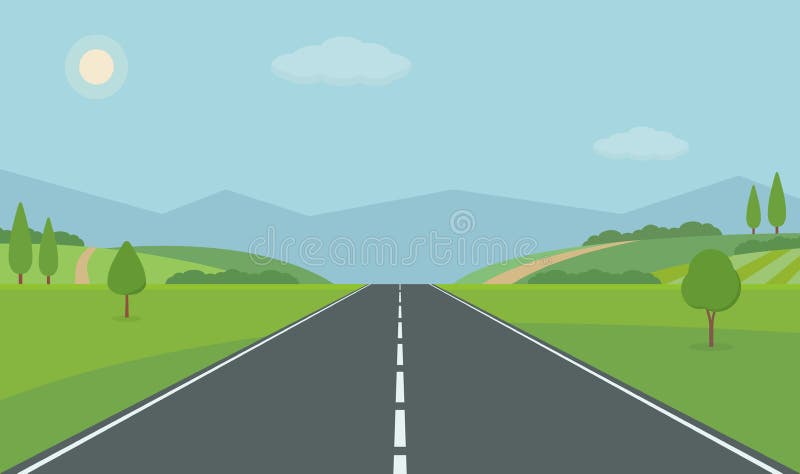 Straight Road Cartoon Stock Illustrations – 1,486 Straight Road Cartoon ...