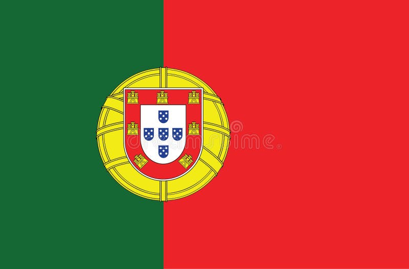 National Portugal Flag, Official Colors and Proportion Correctly ...