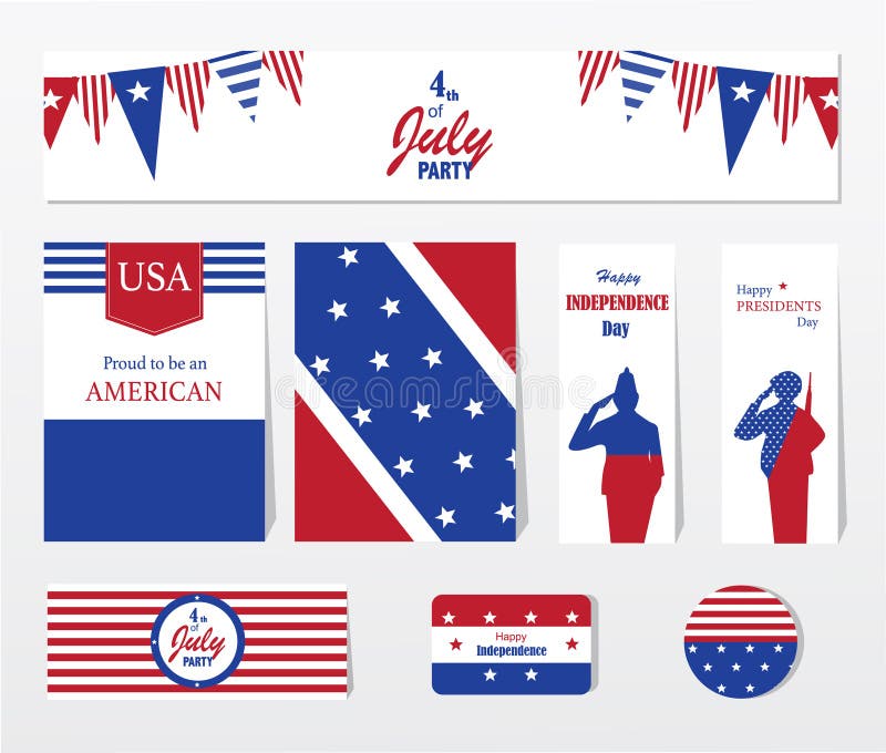 Happy Independence Day 4 Th July, United States of America Day. Layout ...