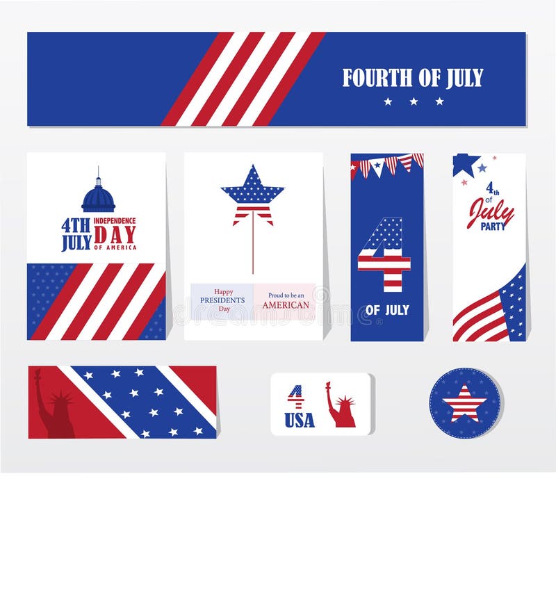 Happy Independence Day 4 Th July, United States of America Day. Layout ...