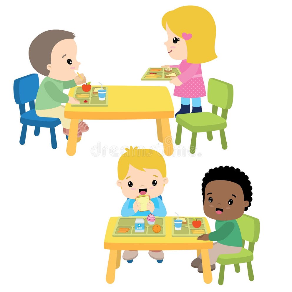 School Cafeteria Cartoon Stock Illustrations – 442 School Cafeteria ...